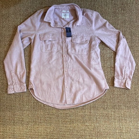 American Eagle Outfitters | Tops | Nwt American Eagle Pink Flannel ...